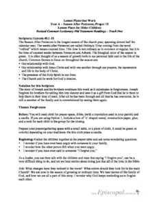 LPTW Proper 15, Year A, Older Children, Old Testament