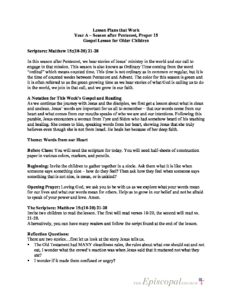 LPTW Proper 15, Year A, Older Children