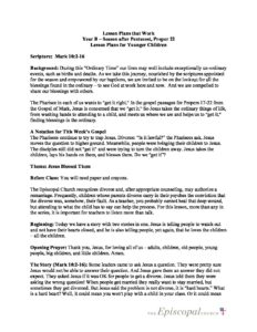 LPTW Proper 22, Year B, Younger Children