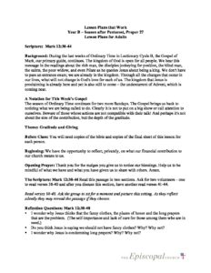 LPTW Proper 27, Year B, Adults